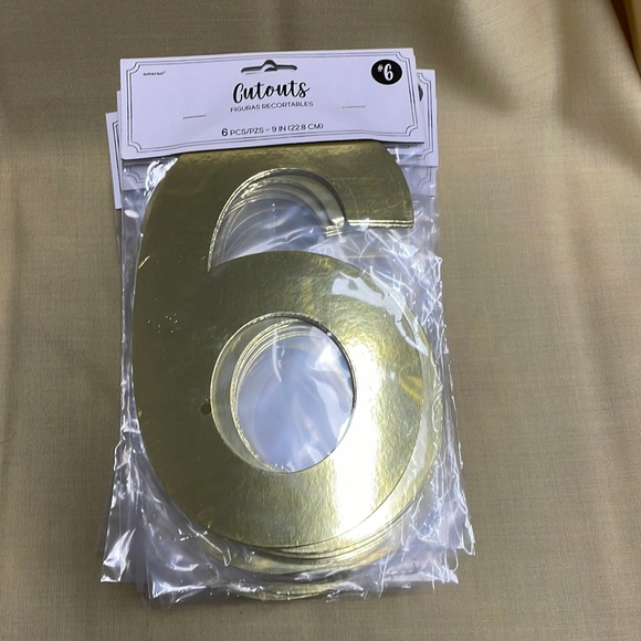 Party Supplies | Number 6 Cutouts | Poshmark